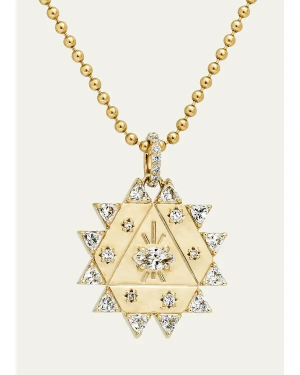 DARA KAYE Alchemy Mega Sun Transformation Pendant Necklace - Yellow