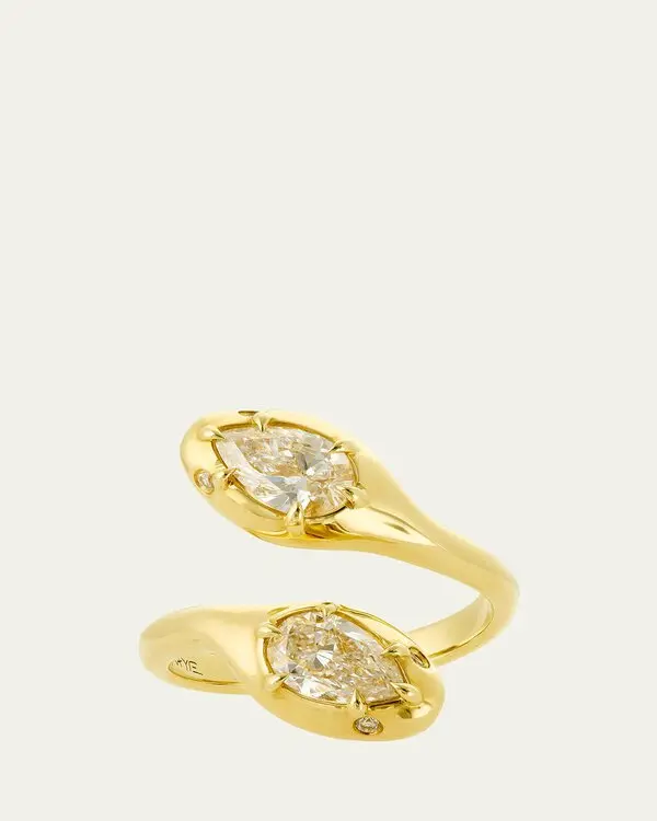 DARA KAYE Serpent Double-headed Ring - Yg