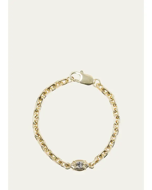 DARA KAYE Architectura Diamond Chain Bracelet - Yellow