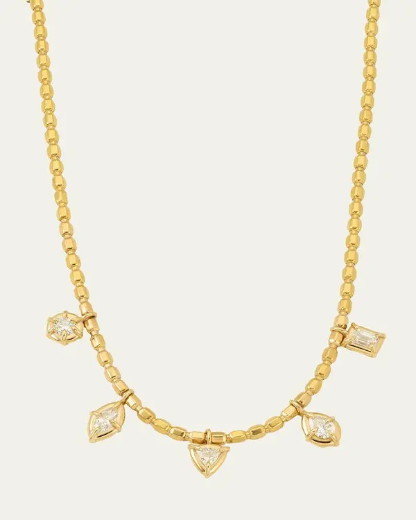 DARA KAYE Cosmic Confetti Charm Necklace - Yellow