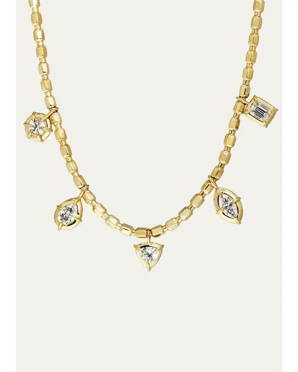 DARA KAYE Cosmic Confetti Charm Necklace - Yellow