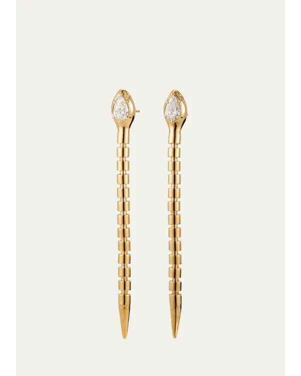DARA KAYE Serpent Drop Earrings - Yellow