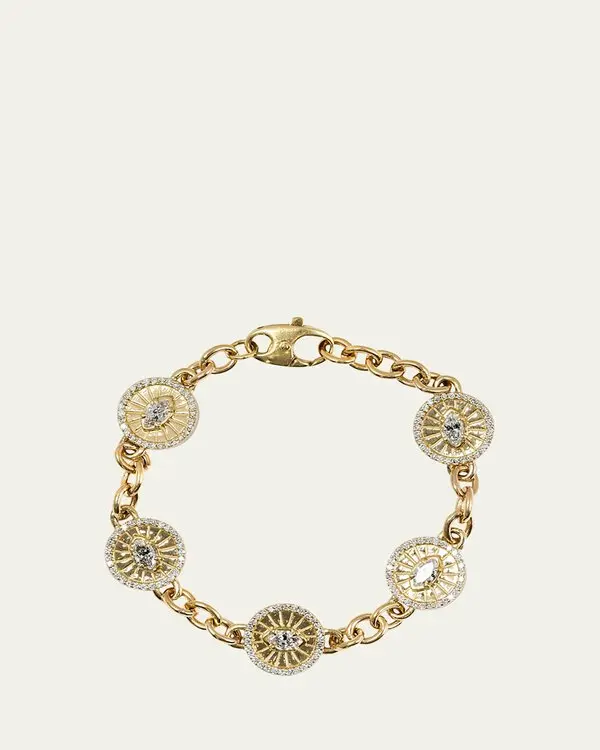 DARA KAYE Evil Eye Diamond Bracelet - Yg