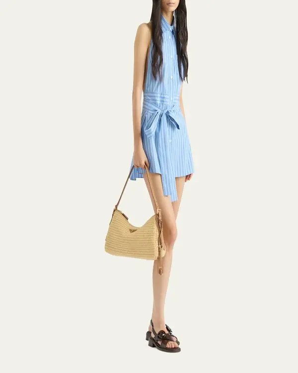Prada Zip Crochet Shoulder Bag