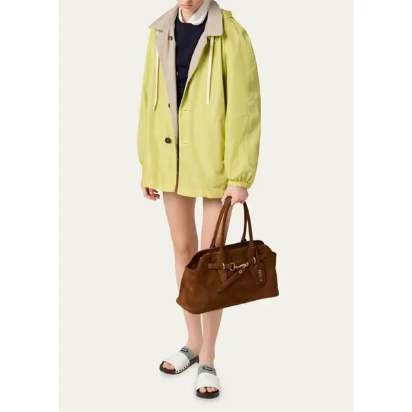 Miu Miu Aventure Suede Shoulder Bag