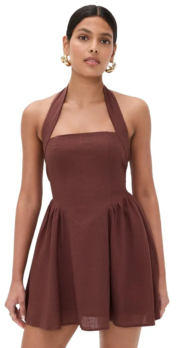 SEVEN WONDERS Solara Mini Dress - Chocolate
