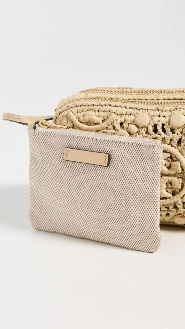 Tory Burch T Monogram Raffia Mini Crossbody Bag - Natural