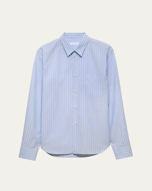 Prada Riga Cotton Stripe Sport Shirt