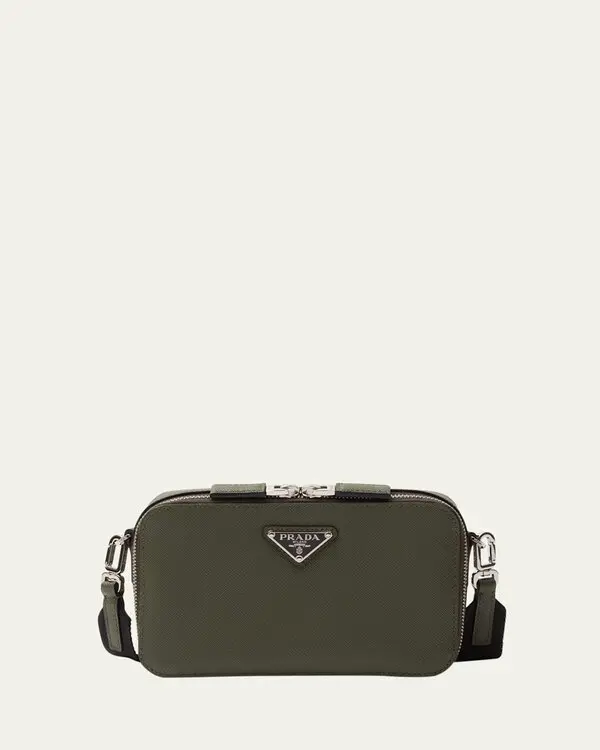 Prada Saffiano Leather Crossbody Bag - Green