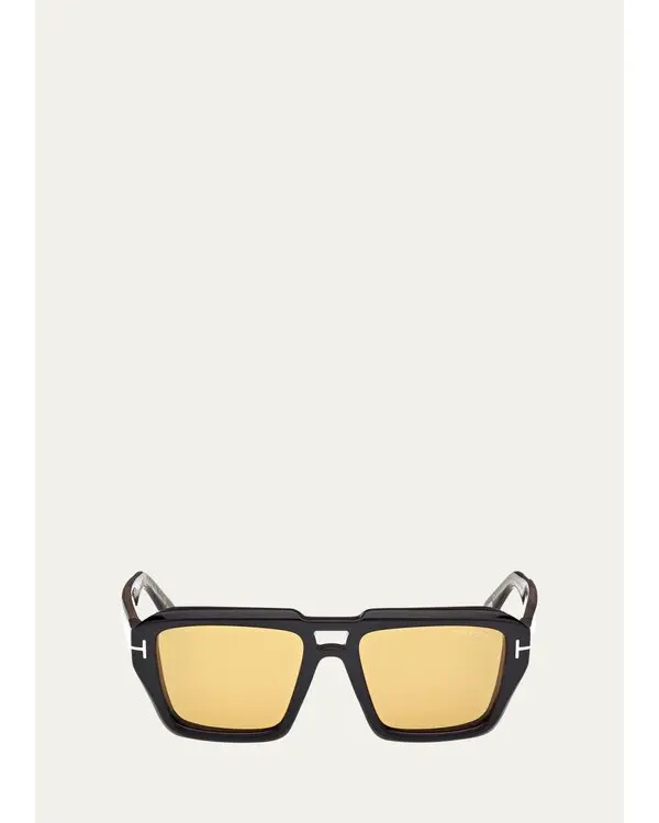 TOM FORD Acetate Rectangle Sunglasses - Blkorg