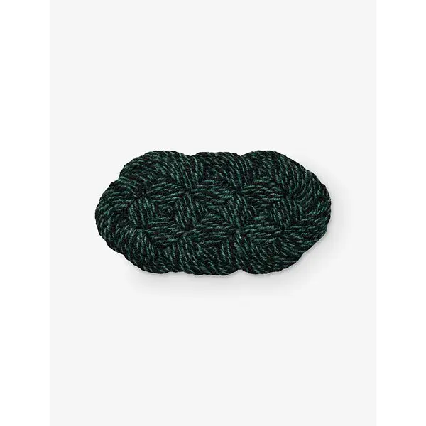HAY Striped Coco Door Mat - Green And Black
