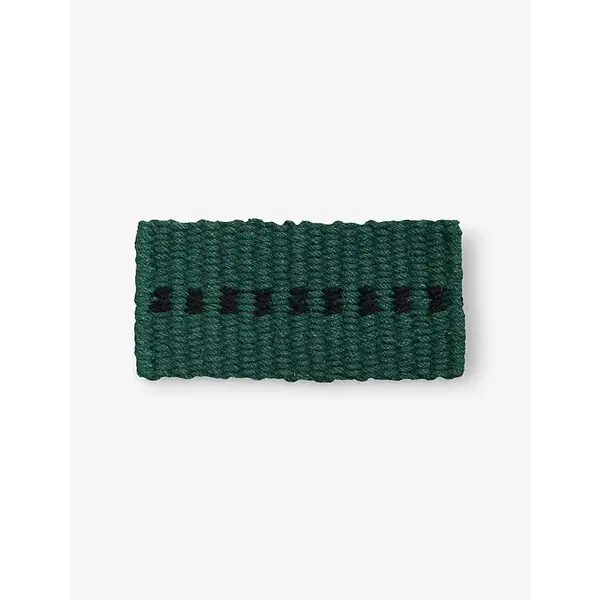 HAY Dot Coco Door Mat - Dark Green And Black