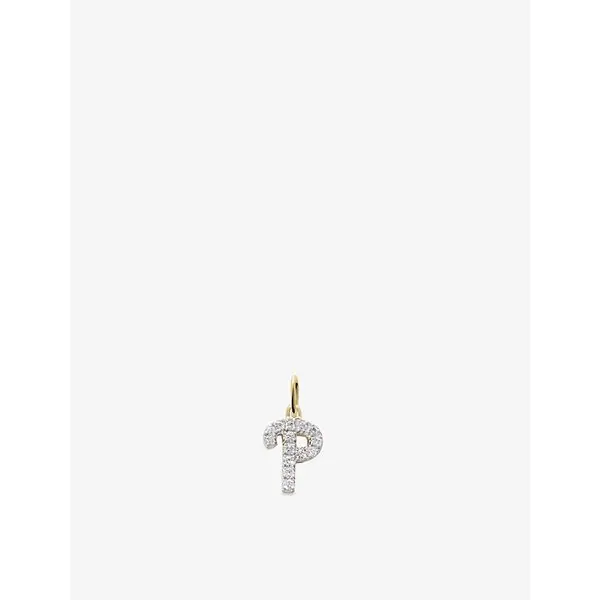 Monica Vinader Initial Lab-grown Diamond Charm - Yellow Gold