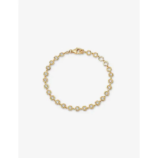 Astley Clarke Deco Yellow Vermeil Tennis Bracelet - Gold