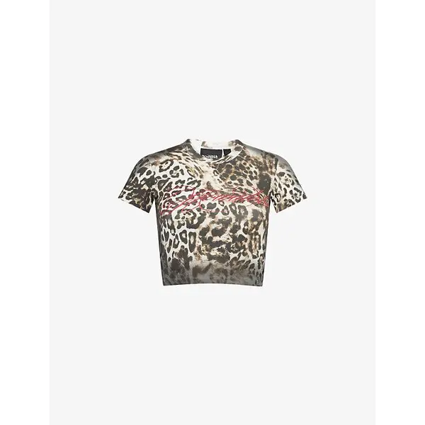 Ksubi X Mowalola Cheetah Baby Tee - Brown | Editorialist