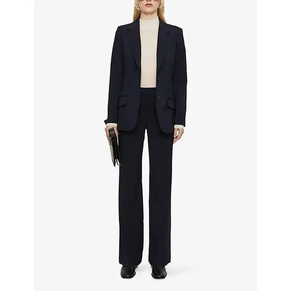 JOSEPH Tailoring Soft-flare Stretch-wool Trousers