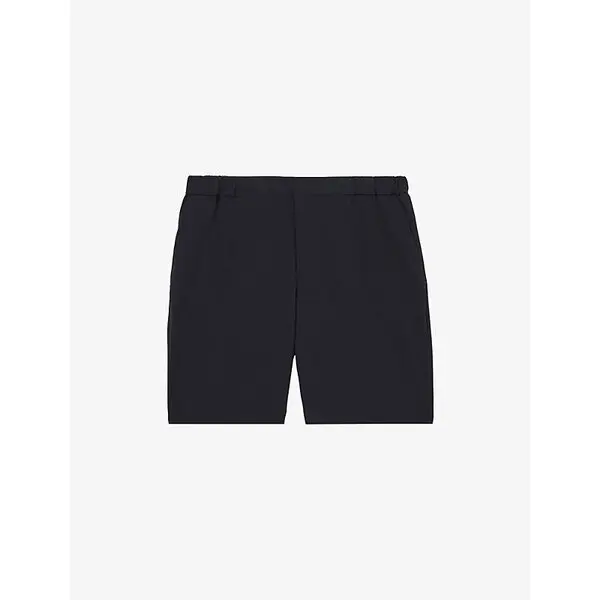 REISS Stretch-woven Chino Shorts - Navy