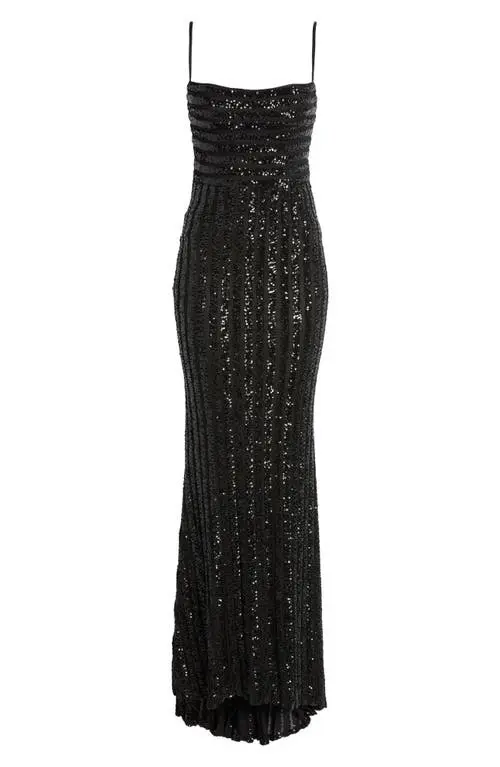 La Femme Modern Sequin Gown