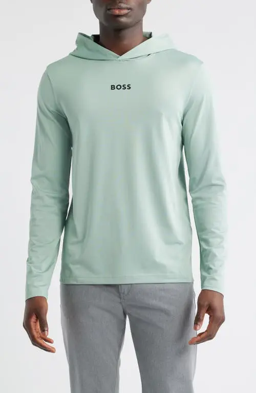 BOSS Logo Hoodie - Open Green
