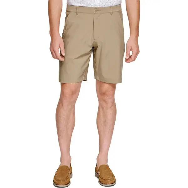 Johnston & Murphy Xc4 Performance Straight Leg Shorts - Beige