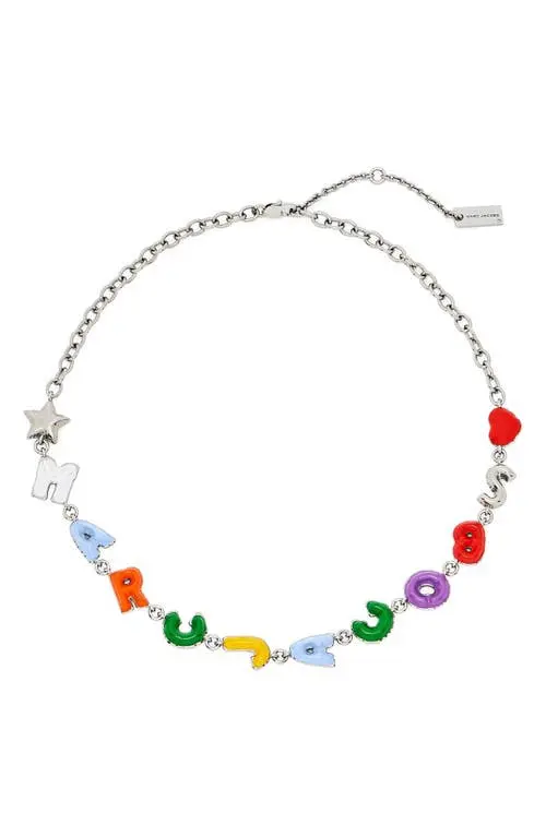 Marc Jacobs Color Ballon Charm Necklace - Silver Multi