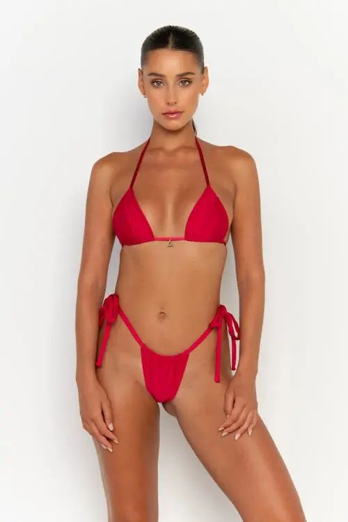 FAE Honey Triangle Bikini Top - Hibiscus