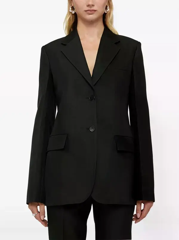 JIL SANDER Single-breasted Crepe Blazer