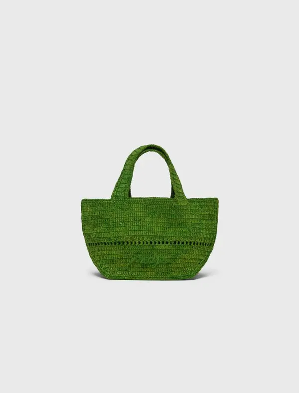 Maje Raffia Mini Shopper