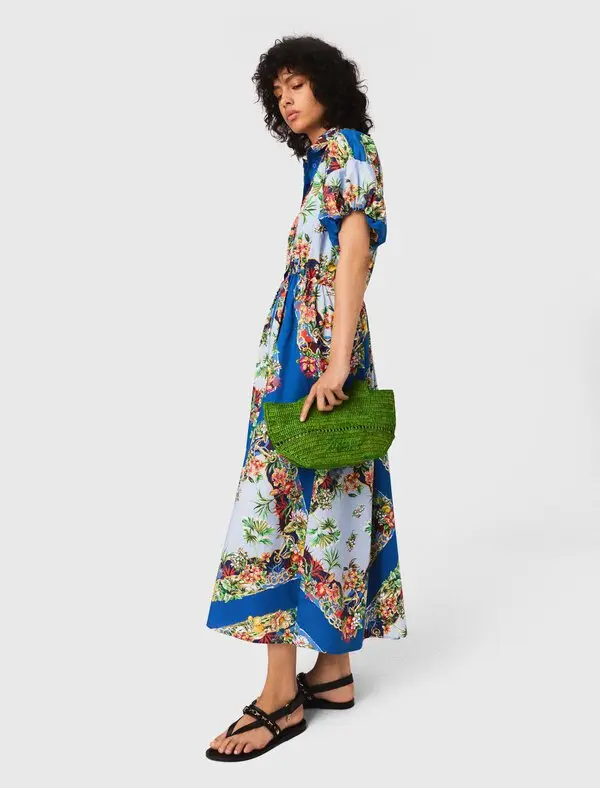 Maje Raffia Mini Shopper