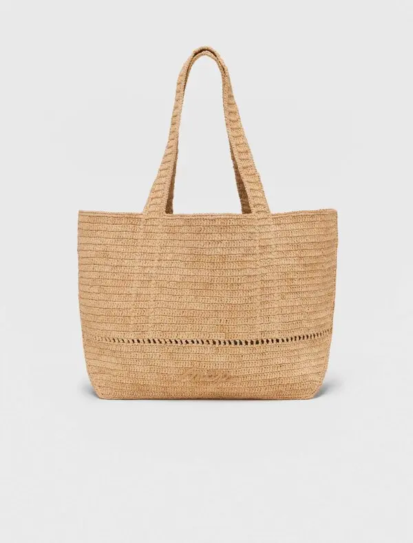 Maje Raffia Tote Bag