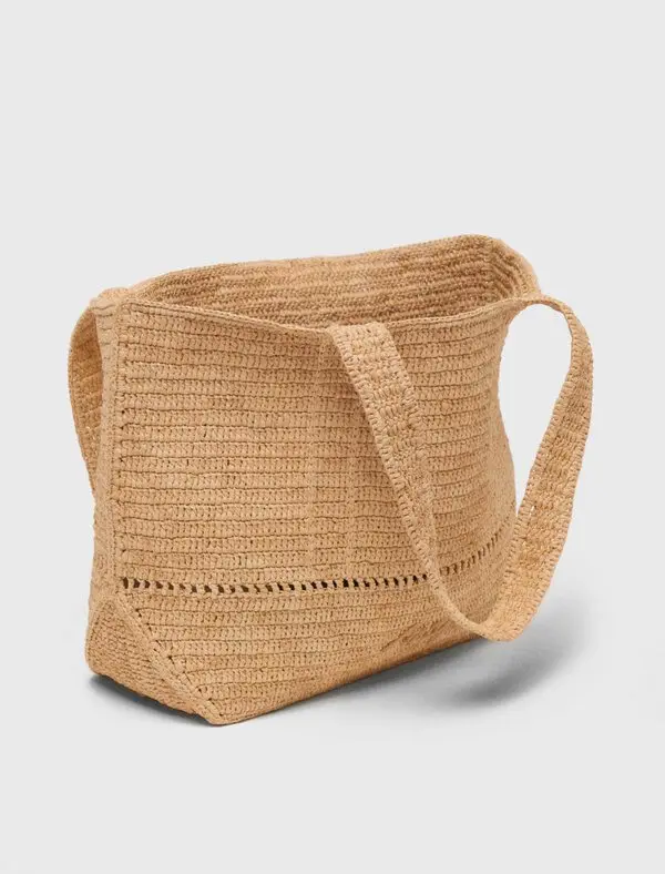 Maje Raffia Tote Bag