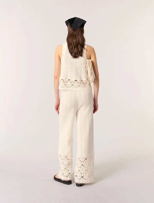 Maje Crochet Vest Top