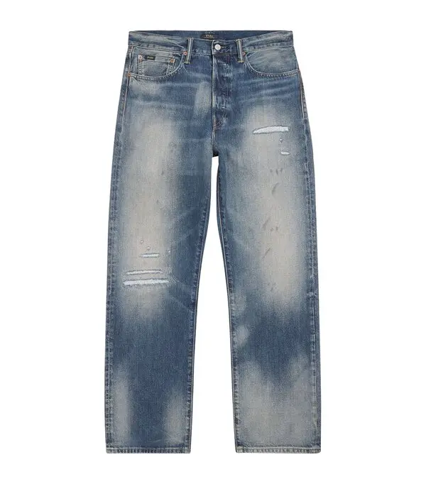 Polo Ralph Lauren Heritage Straight Distressed Jeans - Blue