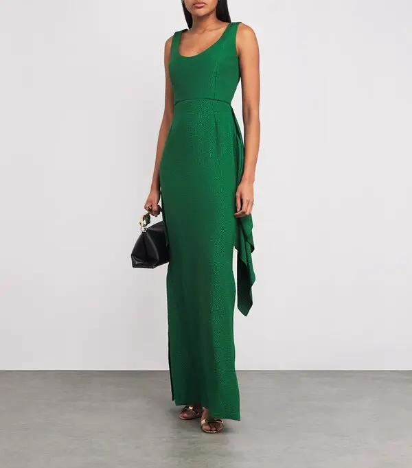 green emerald velvet dress Edeline Lee