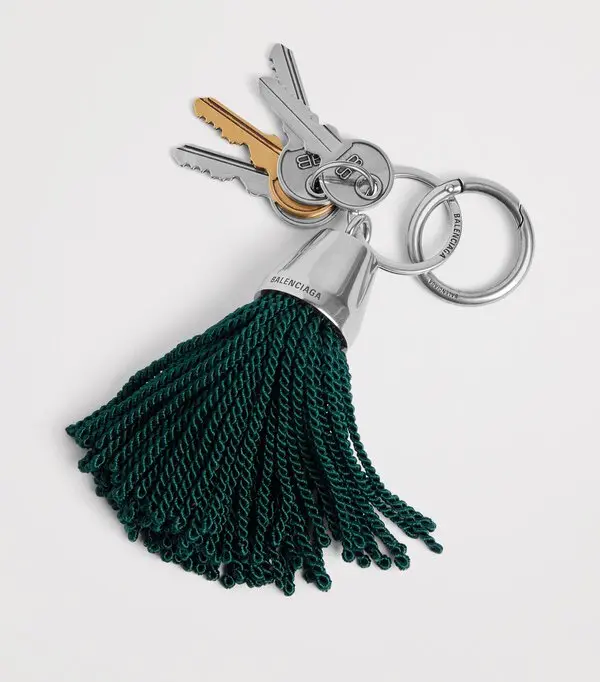 Balenciaga Pom-pom Keyring - Green