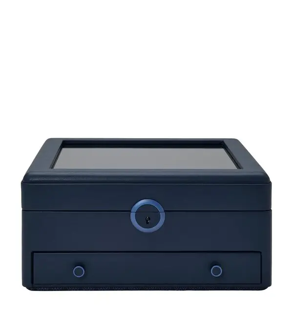 Wolf Earth Watch Box With Glass Lid