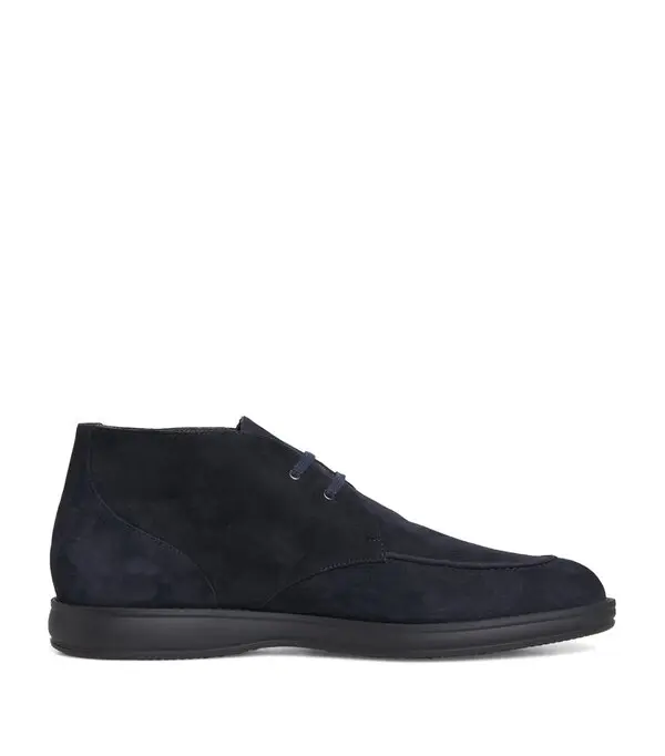 Brioni Journey Suede Ankle Boots - Blue