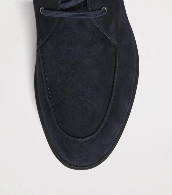 Brioni Journey Suede Ankle Boots - Blue