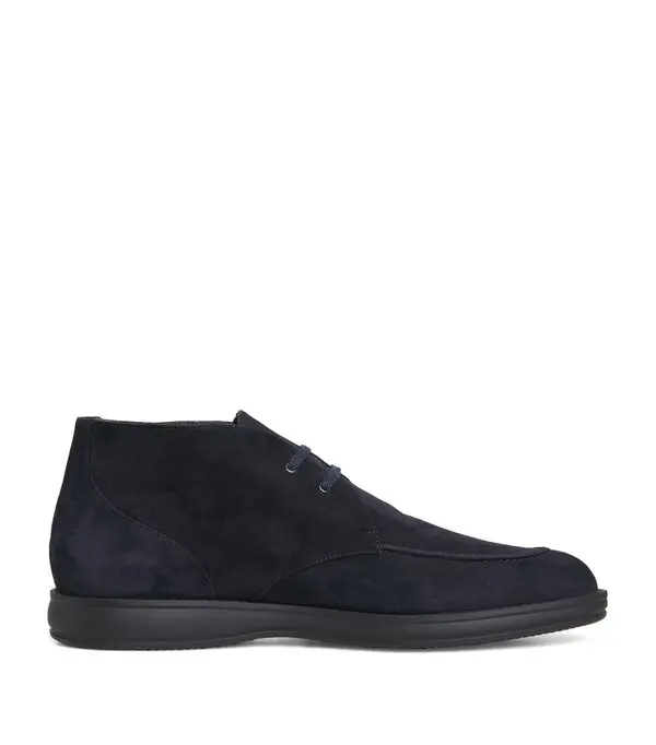 Brioni Journey Suede Ankle Boots - Blue