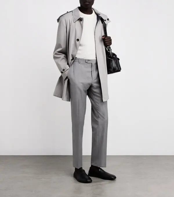Brioni Wool Straight Journey Trousers