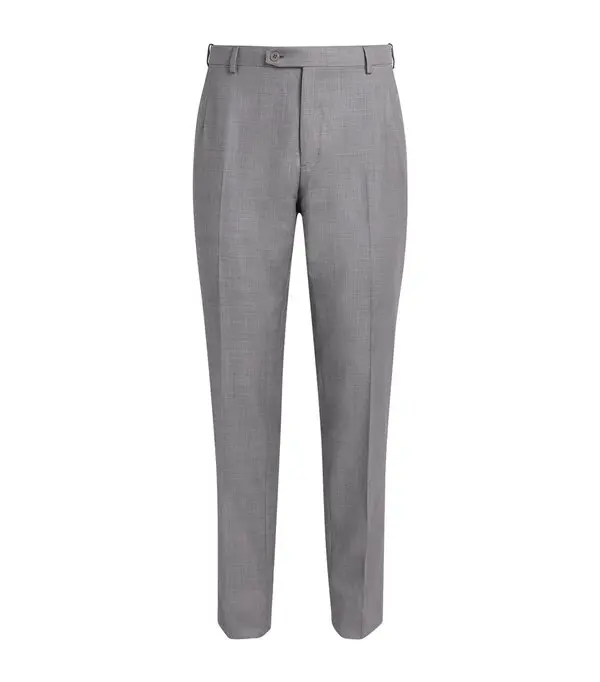 Brioni Wool Straight Journey Trousers - Grey