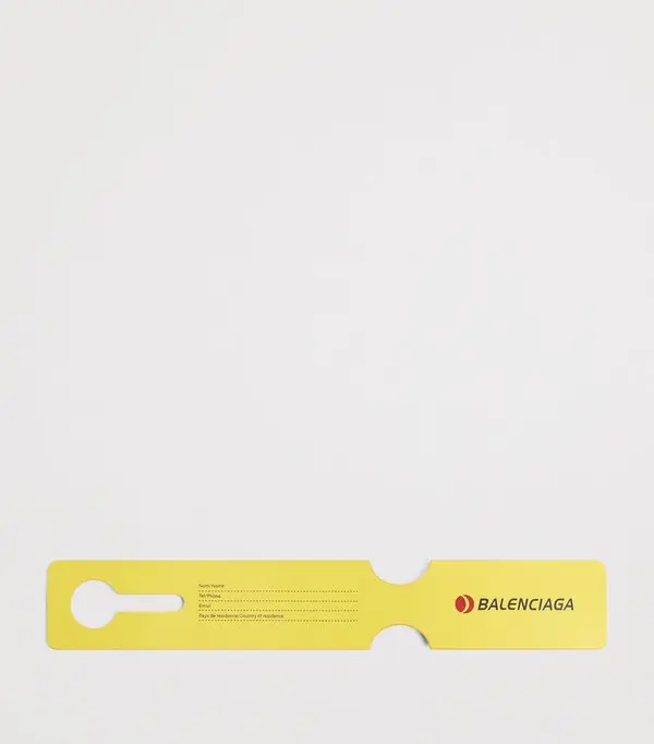 Balenciaga Luggage Tag Keyring - White