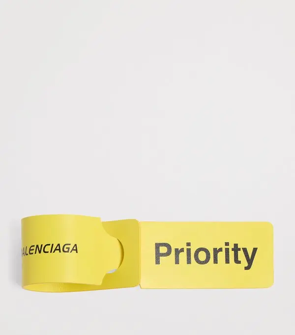 Balenciaga Luggage Tag Keyring - White