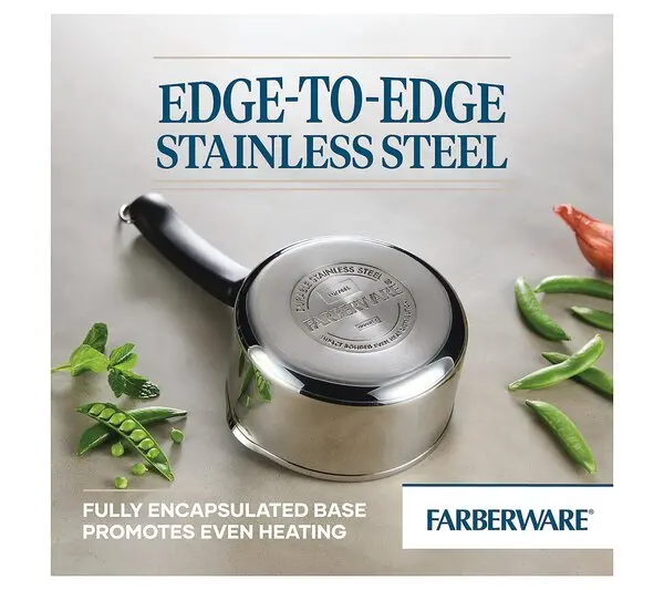 FARBERWARE Brilliance Stainless Steel Saucepan Quart