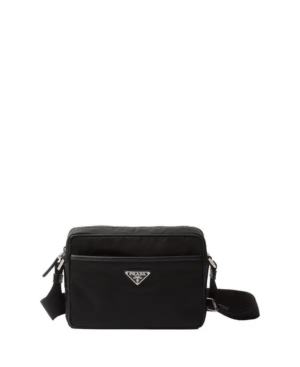 Prada Re-nylon And Saffiano Shoulder Bag - Black