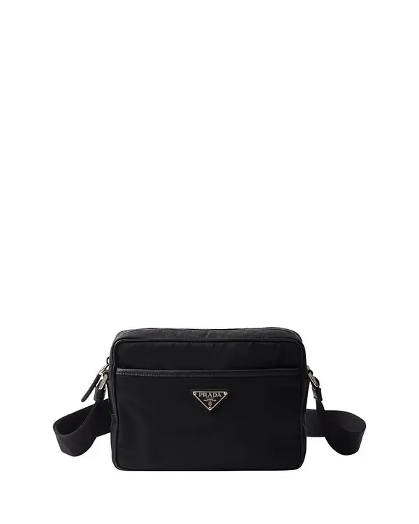 Prada Re-nylon And Saffiano Shoulder Bag - Black
