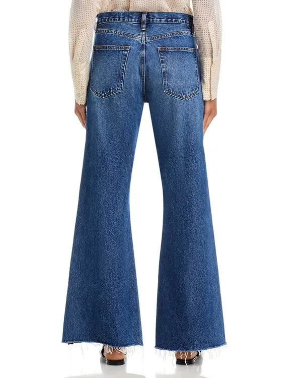 FRAME The Lax High-rise Flare Jeans - Antidote Raw Fray
