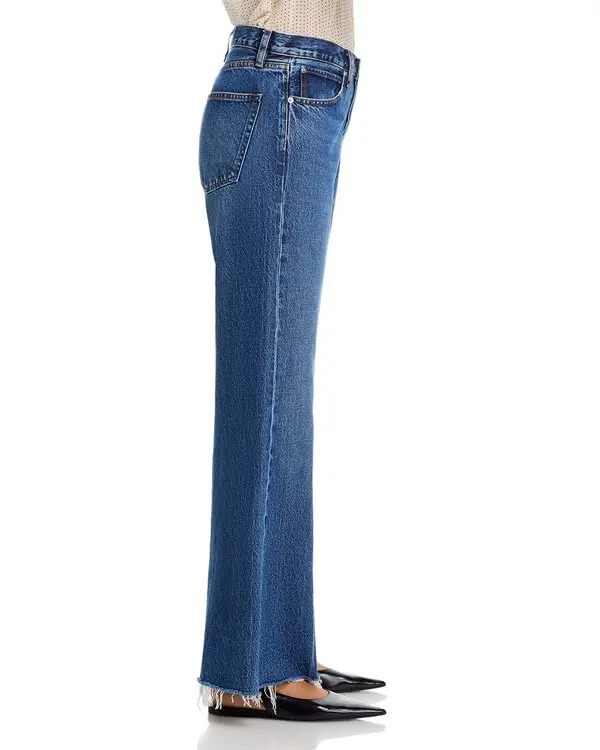 FRAME The Lax High-rise Flare Jeans - Antidote Raw Fray