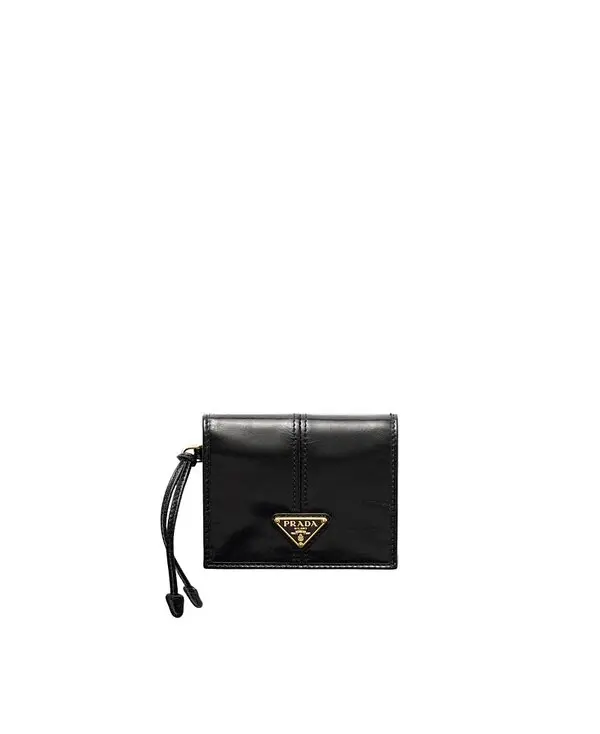 Prada Small Leather Wallet - Black