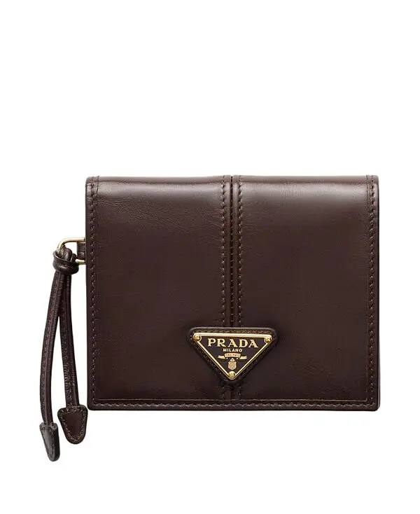 Prada Small Leather Wallet - Brown